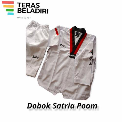 Jual Baju Seragam Dobok Taekwondo Kerah Poom Merah Hitam Satria - 150cm - Kab. Bantul - Teras ...