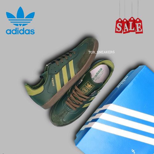Jual Sepatu Adidas Samba OG Classic Olive Green Hitam Sole Gum - Olive ...