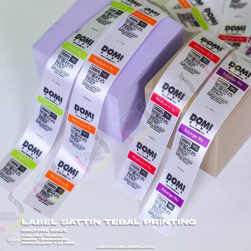 Jual label satin import print/label custom/label satin/label hijab - 1 ...