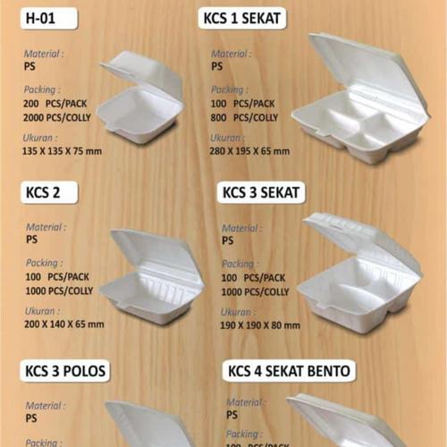 Jual Foam KCS 1 Sekat Box Sekat Kemasan Styrofoam KHUSUS GOJEK / GRAB ...