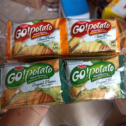 Jual Go Potato Biskuit Kentang Original Keju Cheese 10g - Keju Isi 10 ...