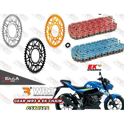 Jual Paket Gear Belakang WR3 WRA 803-428 GSX 150 R / S + EK Chain 428 ...
