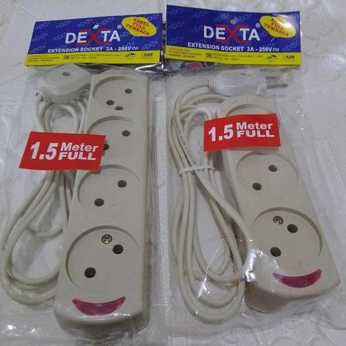 Jual Dexta Stop Kontak Gepeng + Kabel Olor 1,5M Meter Terminal 2 3 4 ...