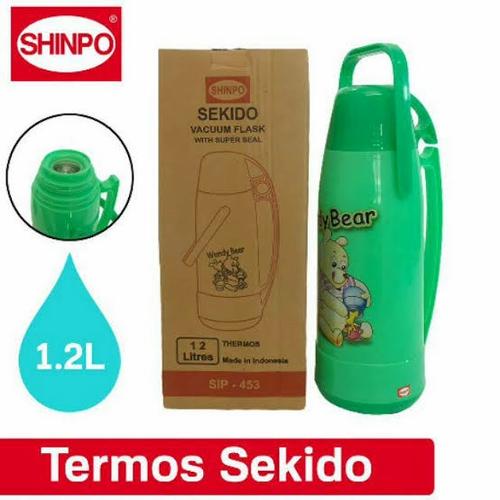 Jual Termos air panas Shinpo sekido plastik kaca uk 1,2 liter tahan ...