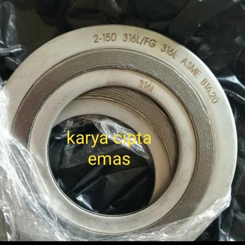 Jual SWG Ansi# 150 Stainless ss316 2 1/2" inch - Spiral Wound Gasket ss ...