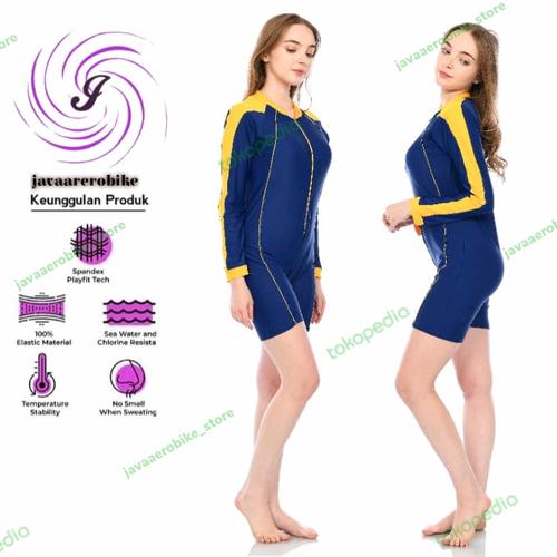 Jual Baju renang diving cup-bh wanita dewasa lengan panjang - navy ...