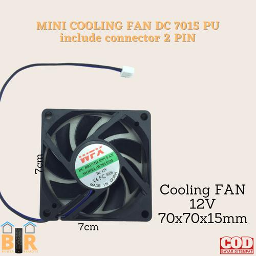 Jual MINI COOLING FAN DC 3CM-12CM 12V CPU include connector 2 PIN 7015 7CM - Jakarta Barat ...