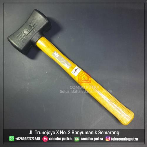 Jual Palu Karet Gagang Kayu Wood Handle Rubber Mallet Toho 12 oz - Kota ...