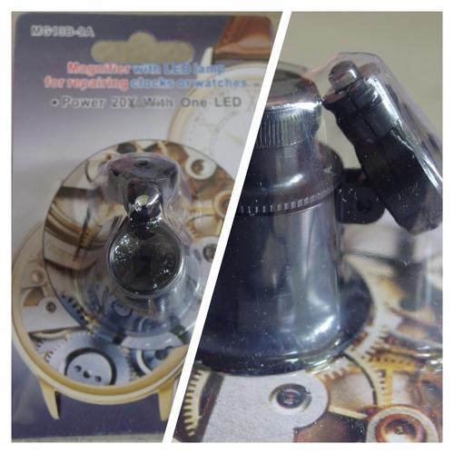 Jual Kaca Pembesar loop mata 20x Led reparasi servis jam hp handphone ...