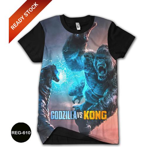 Jual Kaos Godzilla vs Kong 3D Baju Anak Godzilla Kartun TV Animasi #REG ...