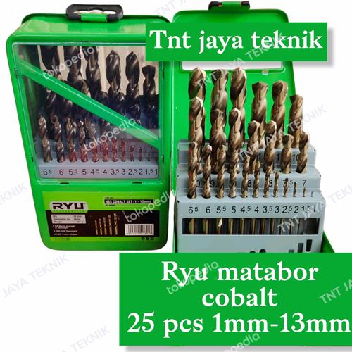 Jual RYU MATABOR HSS COBALT SET 1-13MM 25 PCS / MATA BOR BESI SET RYU ...