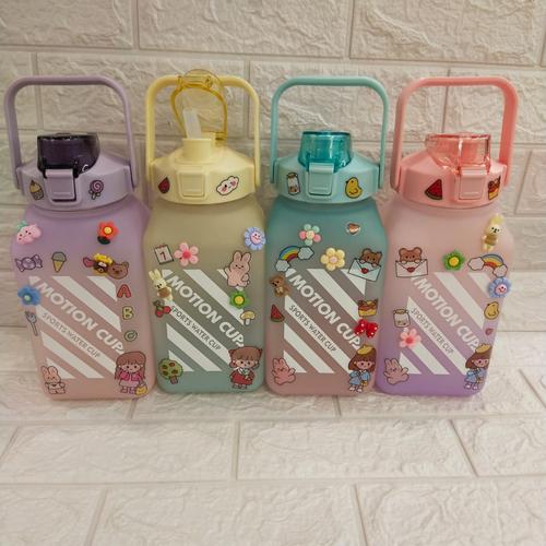 Jual BOTOL MINUM GEMOY KOTAK UK. 2 LITER FREE STIKER 2D & 3D//BOTOL ...