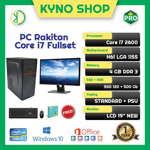 Jual PAKET Pc rakitan komputer core i7 2600 Ram 4Gb SSD 120 HDD 500 Kantor - Fullset - Jakarta ...