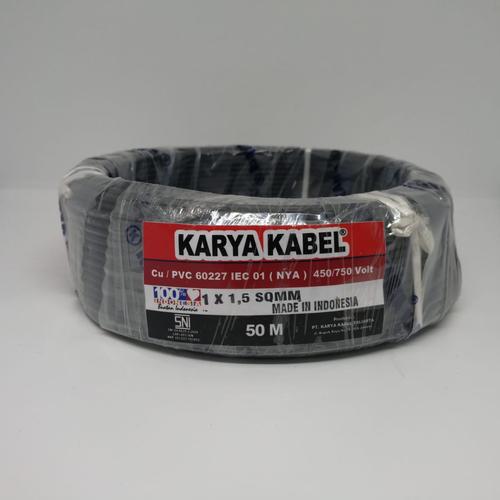 Jual KARYA KABEL LISTRIK KAWAT NYA 1x1,5 1x1.5 PER METER (1M) - Hitam ...