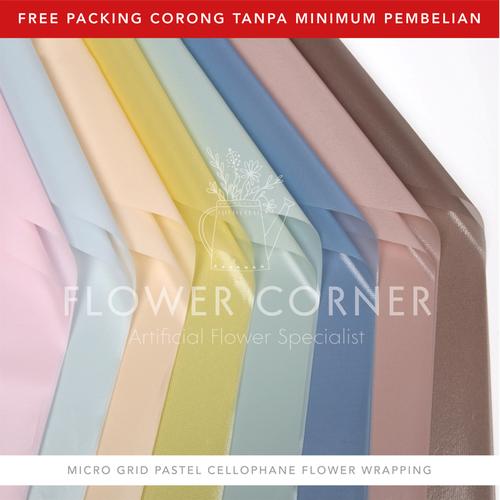Jual 20 LEMBAR Micro Grid Pastel Cellophane Flower Wrapping Paper ...