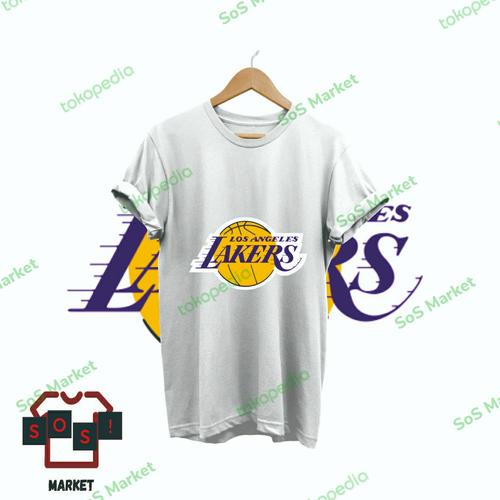 Jual BAJU LOGO LAKERS - KAOS LOGO NBA - BASKETBALL TSHIRT - Putih, XS ...