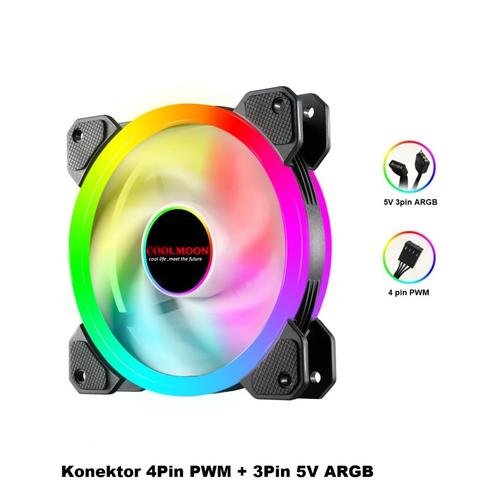 Jual Fan Casing ARGB Ring RGB Sync 3 pin PWM 4pin Cooler Cooling LED ...