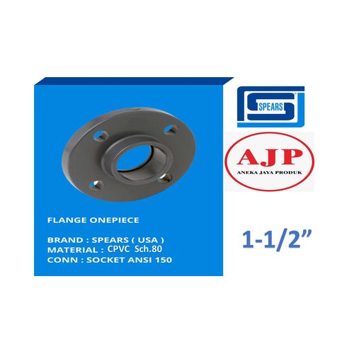 Jual FLANGE ONEPIECE CPVC SCH80 SOCKET ANSI 150 / SPEARS (USA) / 1-1/2 ...