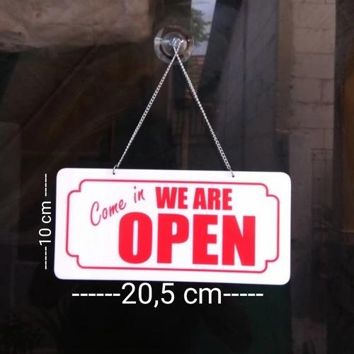 Jual Akrilik Open closed / buka tutup Sign board akrilik 12 x 20 cm ...