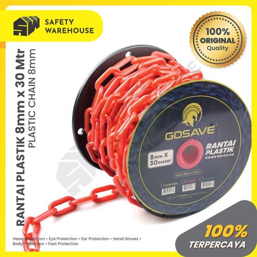 Jual Rantai Plastik Roll 8 mm x 30 m Traffic Cone / Plastic Chain ...