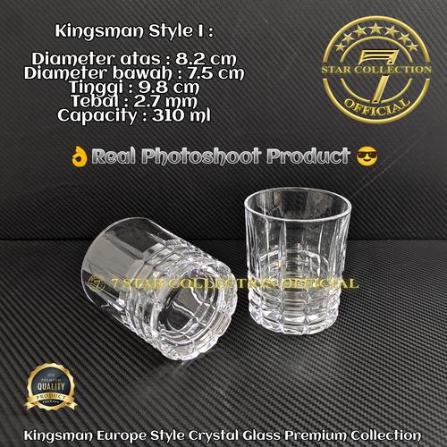 Promo Kingsman Europe Style Crystal Glass Premium Collection Gelas ...