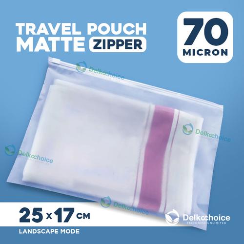 Jual Plastik Zipper HD MATTE Travel Pouch | Plastik Zipper Matte 17x25 ...