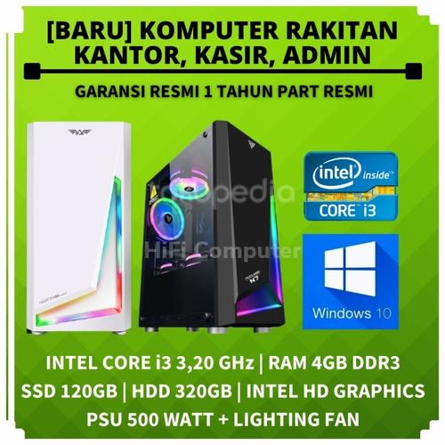 Jual PC CPU Komputer Core i3 Fullset RAM 4GB SSD HDD 500GB Layar LED 19 inc - HDD 500GB + SSD ...