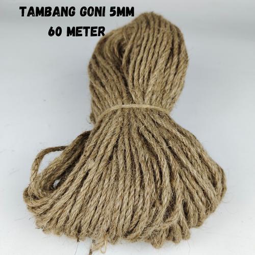 Jual Tali Tambang Goni 5mm panjang 60 meter - tali rami - jute - hemp ...
