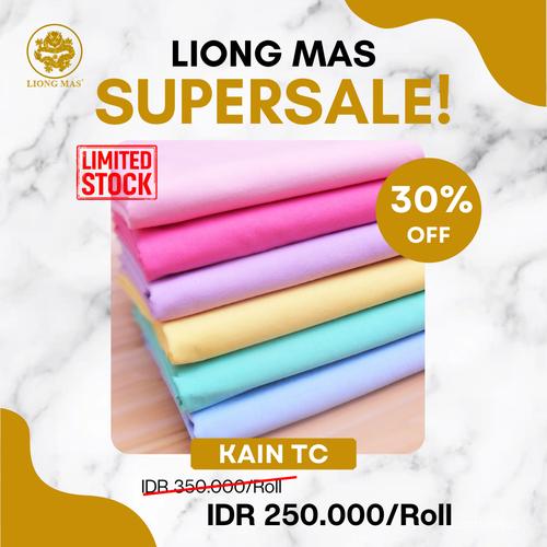 Jual Kain Katun Tetoron TC Murah 1 Roll Isi 27 Meter - Warna Random ...