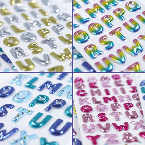 Jual Sticker Balloon Alphabet ABC Gambar timbul KERAS Stiker Angka ...