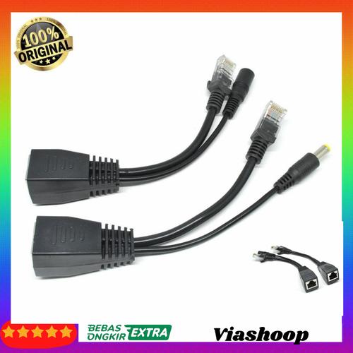 Jual kabel IP camera CCTV passive PoE Power Over Ethernet Cable Male ...
