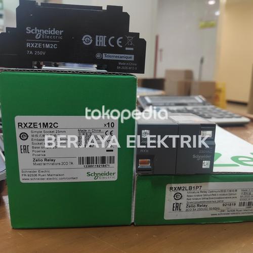 Jual Schneider RXM2LB1P7 Relay MY2 8Pin +Socket 8kaki RXZE1M2C 230Vac 1Set - Jakarta Pusat ...