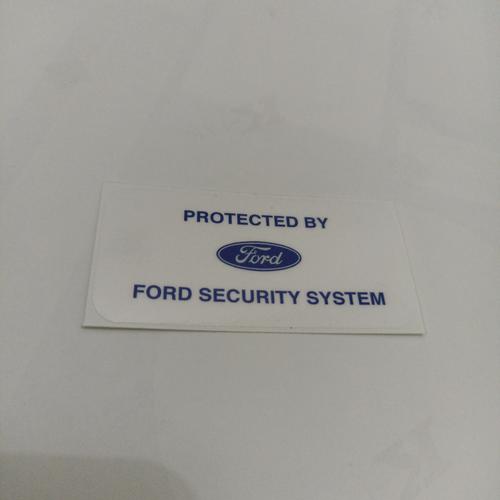 Jual sticker ford security system - Kota Bandung - Stickerrun | Tokopedia