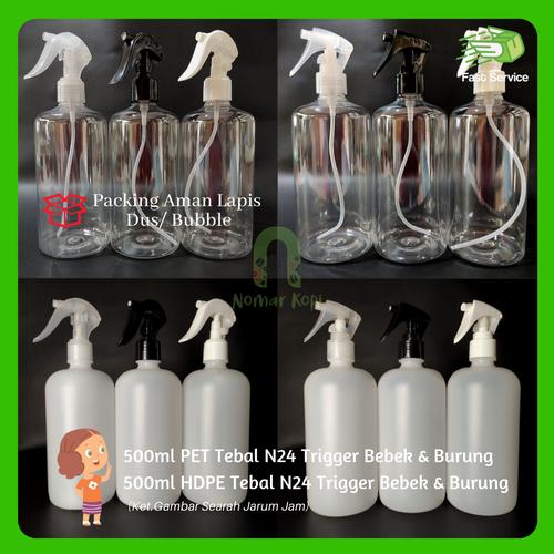 Jual BOTOL 500ml TRIGGER BURUNG SPRAY PET BENING TEBAL SANITIZER ...