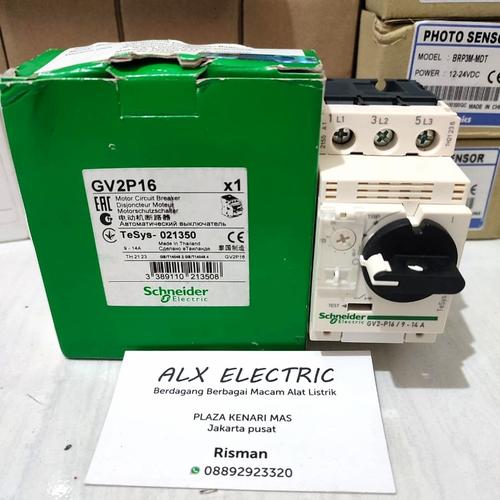 Jual MOTOR CIRCUIT BREAKER GV2P16 9-14A SCHNEIDER ORIGINAL - Jakarta ...