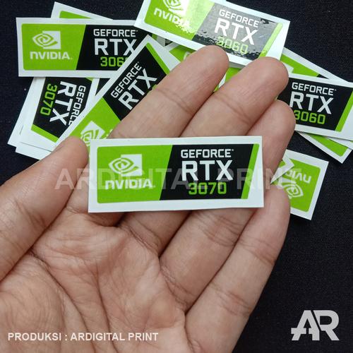 Jual STIKER NVIDIA RTX 3070 STIKER VINYL LAMINASI GLOSSY SATUAN - Kab ...