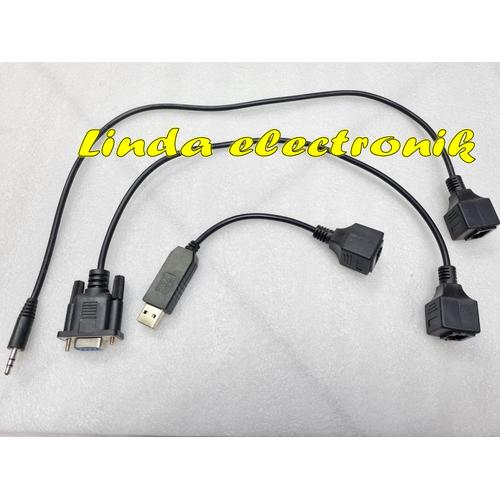 Jual beli 1 dapat 3 converter jeck usb lan vga lan dan com lan ...