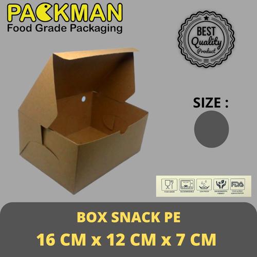 Jual SNACK BOX LAMINATING/BOX NASI/BOX AYAM GORENG/DUS KUE 16X12X7 PE ...