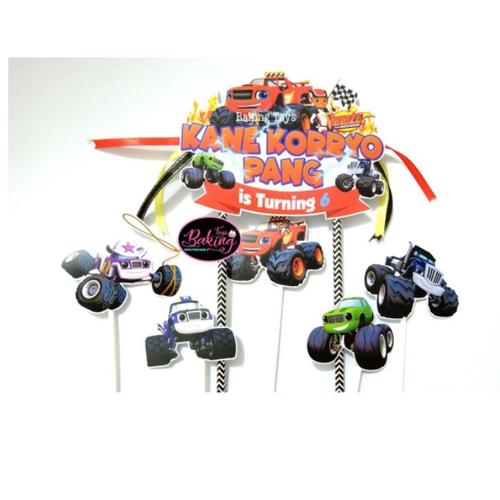 Jual Topper Cake Tusukan Hiasan Kue Ulang Tahun - Blaze Mobil - MOTIF ...