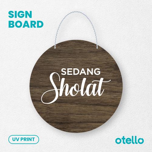 Jual Sedang Sholat Sign Board Kayu Wooden Papan Gantung Toko Resto ...