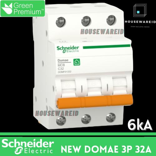Jual MCB 3p 32a 3Phase 32 Ampere DOMF01332 Schneider New Domae 6kA Original - Jakarta Pusat ...