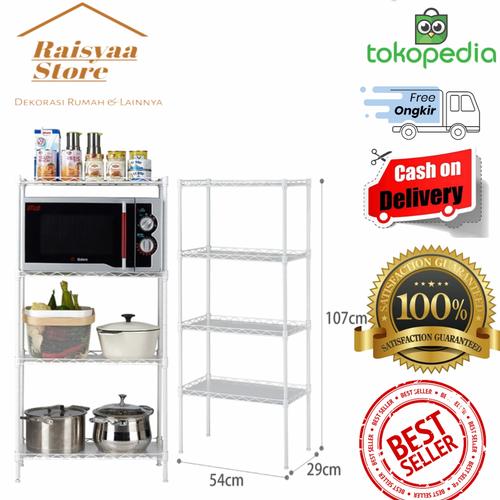 Jual Krisbow Rak Besi 4 Tingkat / Rak Susun Serbaguna - Putih - Kota ...