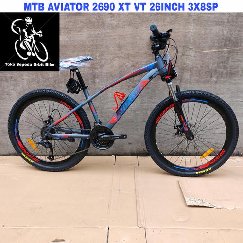 Jual Khusus gojek/grab)Sepeda Gunung MTB Aviator 2690 XT VT 26Inch 24Sp ...