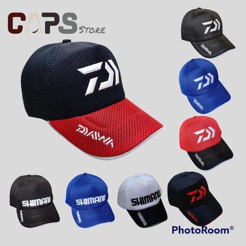 Jual topi mancing daiwa topi shimano bahan dobel mess - daiwa hitam ...