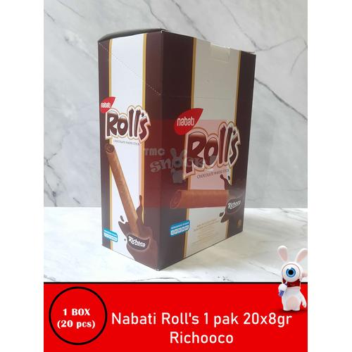 Jual Nabati Roll's 1 pak 20x8gr - Wafer roll nabati roll - Coklat ...