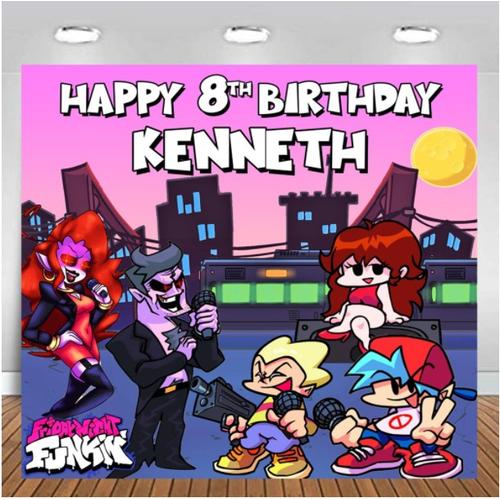 Jual Banner Flexi Birthday / Backdrop Ultah Friday Night Funkin ...