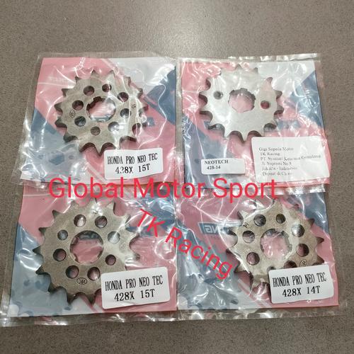 Jual Gear Depan Gir TK Racing 428-14T,15T.CBR150 M.Pro,Sonic150,CB150 ...