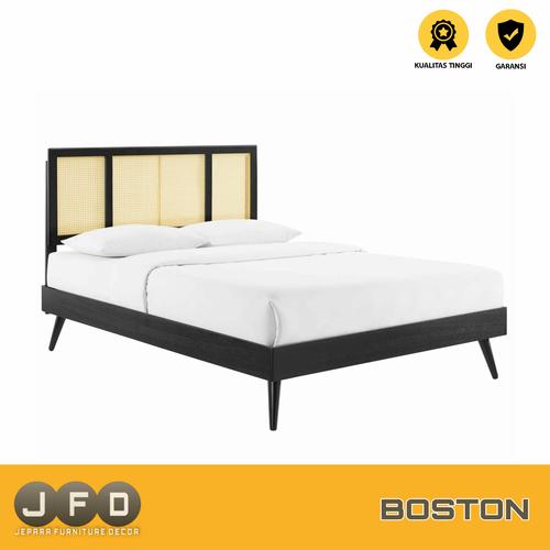 Promo Dipan Tempat Tidur Retro Dipan Rotan Ranjang Jati Boston Bed Frame - Walnut - Kab. Jepara ...