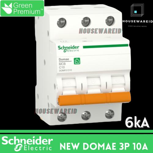 Jual MCB 3p 10a 3Phase 10 Ampere DOMF01310 Schneider New Domae 6kA Original - Jakarta Pusat ...