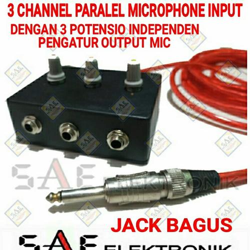 Jual CABANG MIC PARALEL INPUT MICROPHONE MIXER MIC PENYAMBUNG ...